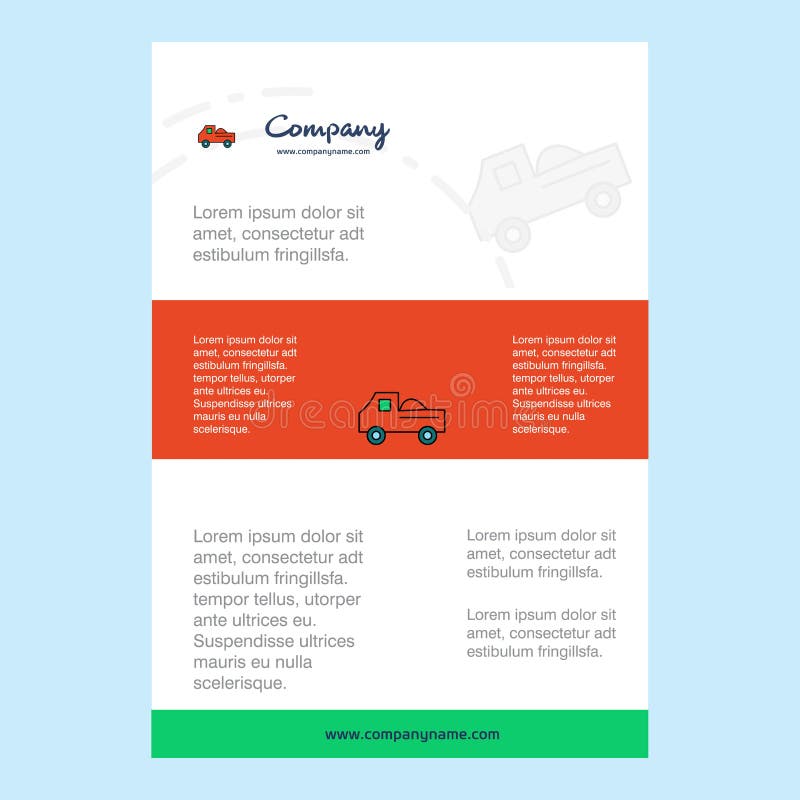 Template Layout for Truck Comany Profile ,annual Report, Presentations ...
