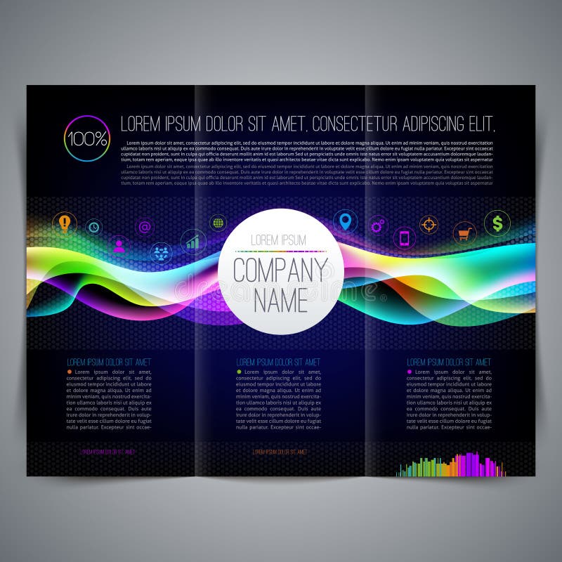 Template leaflet design stock vector. Illustration of graphic - 52842823