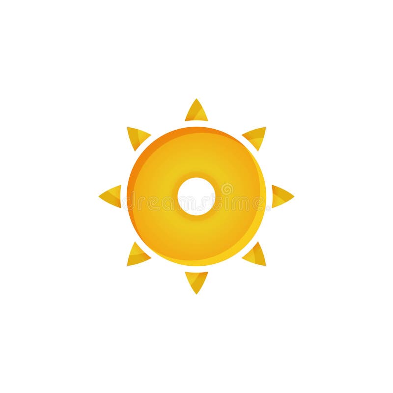 Symbol of a Bright, Shining Sun. Stock Vector - Illustration of beauty ...
