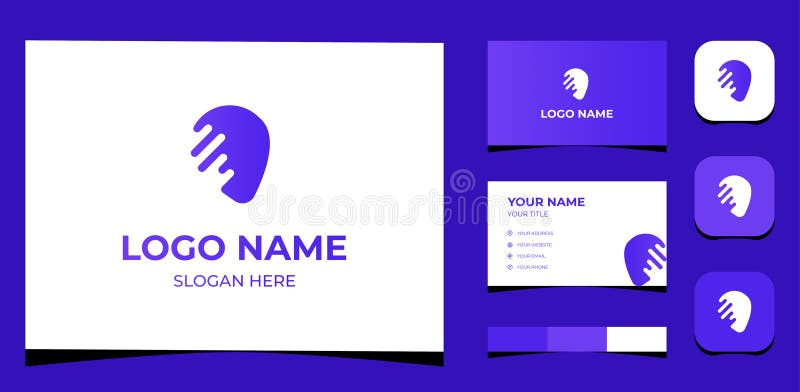 Template Logo Creative Initial Letter P with Data Shape Concept. Stock ...