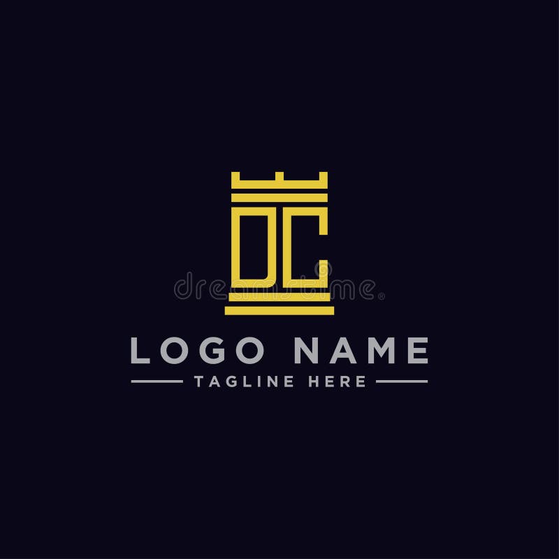 Template Logo Design Icon DC Initials. Stock Vector - Illustration of ...