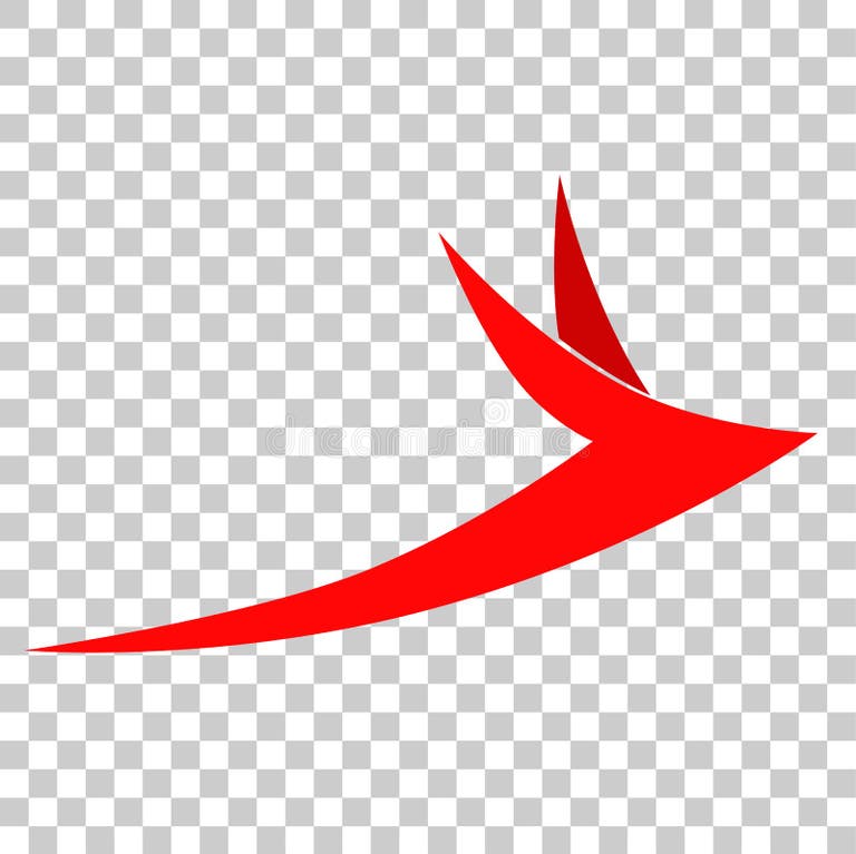 Template Logo Red Bird or Plane, at Transparent Effect Background Stock ...