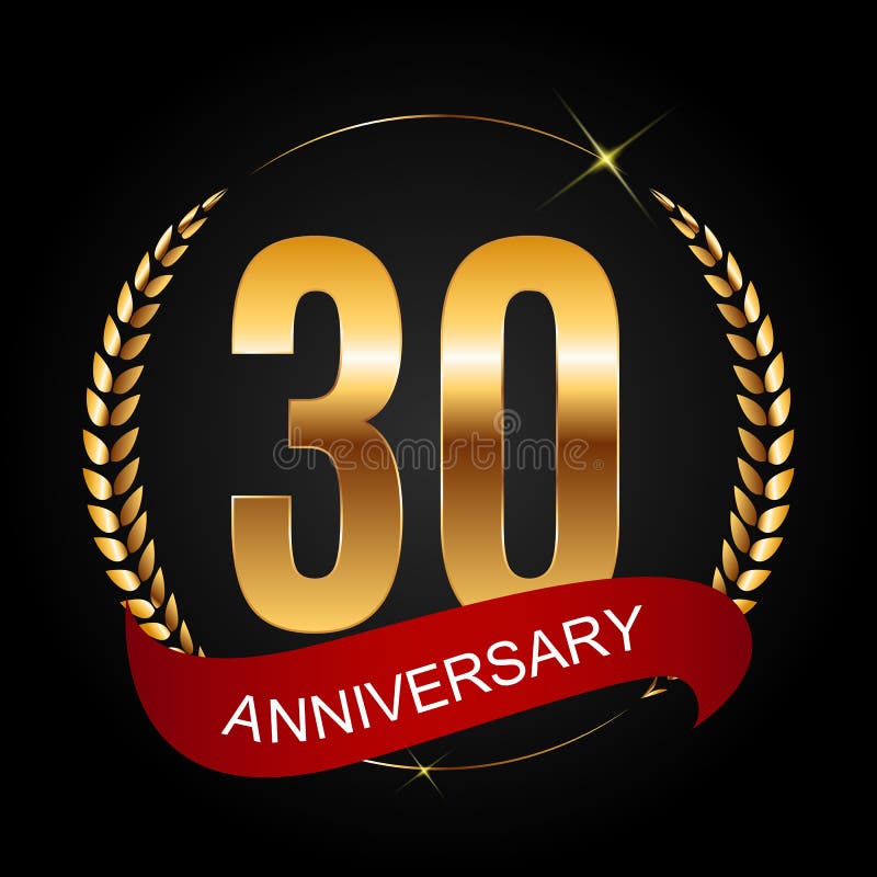Template Logo 30 Years Anniversary Vector Illustration Stock Vector ...