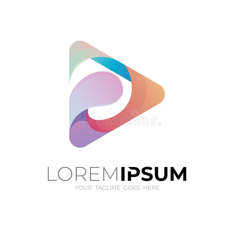 Abstract Play Logo Template, Colorful Logo Illustration Stock Vector ...