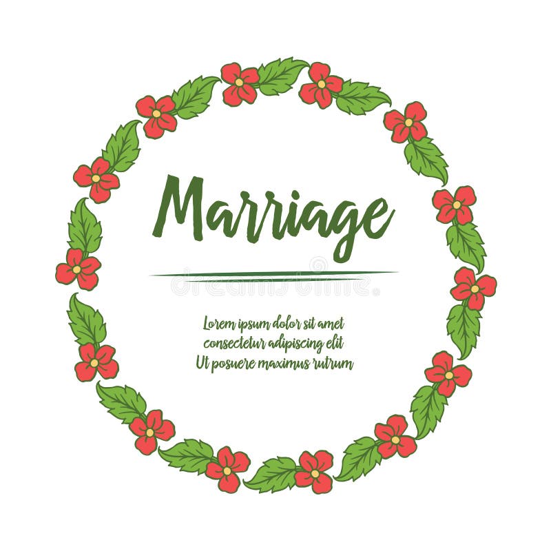 Marriage wreath stock vector. Illustration of cover, celebration - 49750919