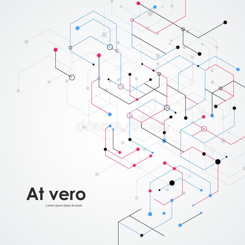 Template for Medical Design. Abstract Science Connect Hexagons Stock ...