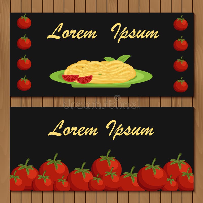 Template for Menu on Italian Food Theme Stock Vector - Illustration of ...
