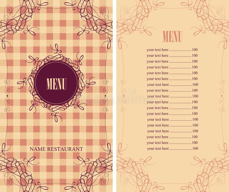 Template menu with price stock vector. Illustration of business - 80049927