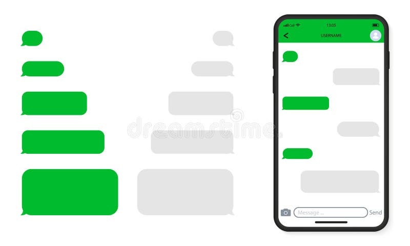 Template of Messenger Chat in Mobile Phone. Mockup of Smartphone and ... Template of Messenger Chat in Mobile Phone. Mockup of Smartphone and ...