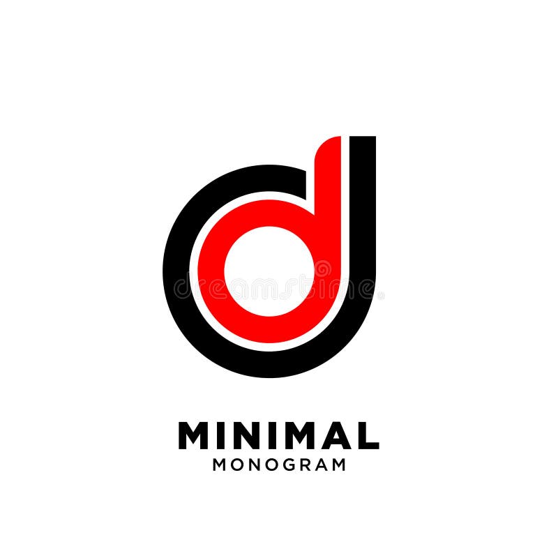 Minimal Initial Letter D Dd Simple Vector Design Isolated Background ...