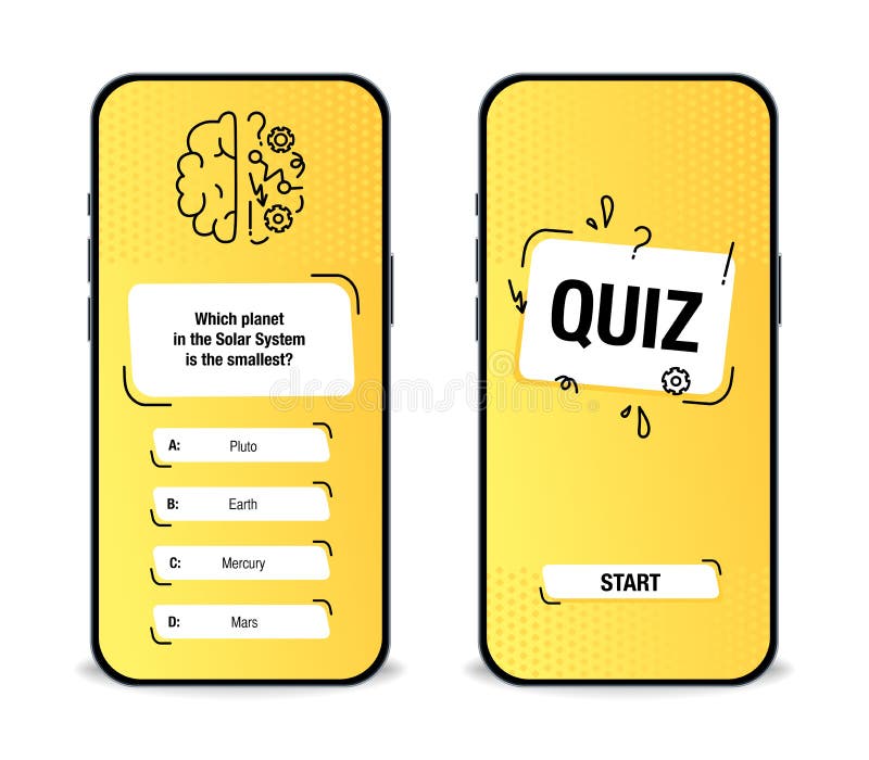The Template of the Mobile Application Interface for the Quiz on a ...