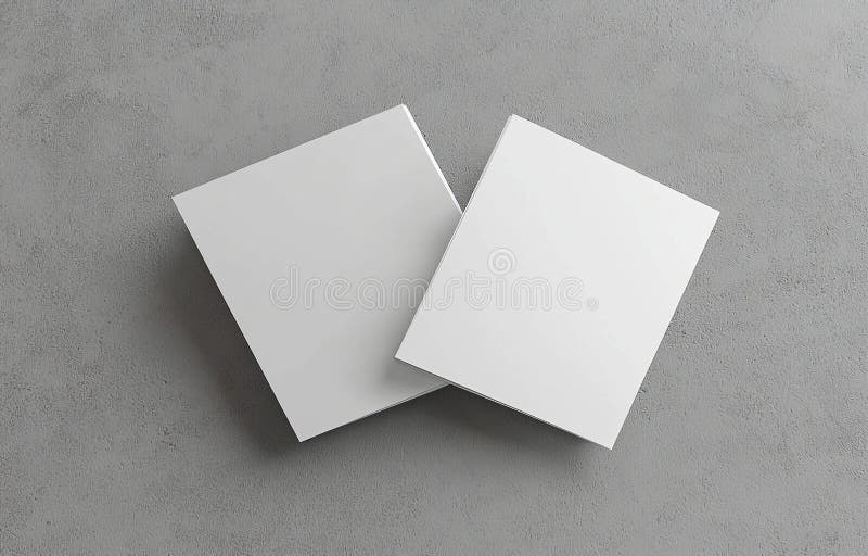 Template for Mock-up and Presentation Design of Half-fold Brochures. 3D ...