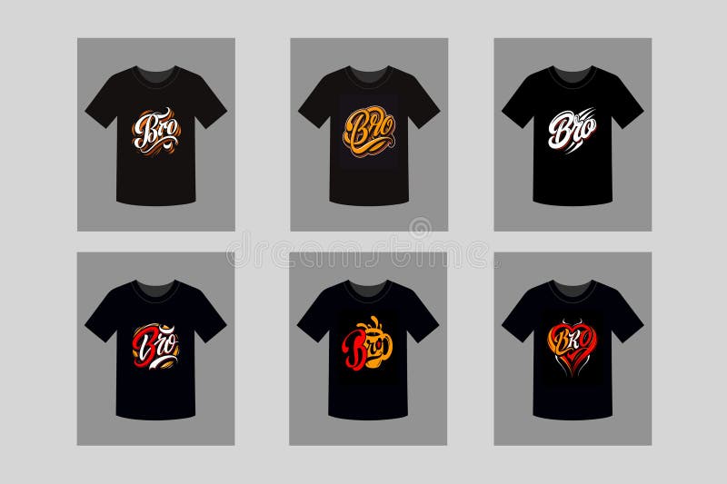 Bro T-Shirt Designs for Friendship Day Trendy and Unique Apparel Stock ...
