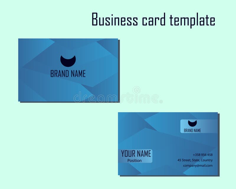 Template of Modern Business Card Stock Vector - Illustration of ...