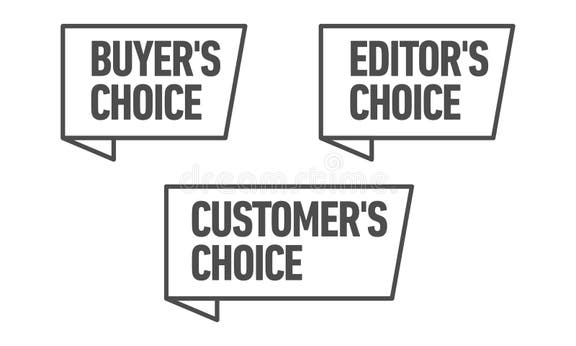 Set of Three Vector Badges - Editors Choice, Customers Choice, Buyers ...