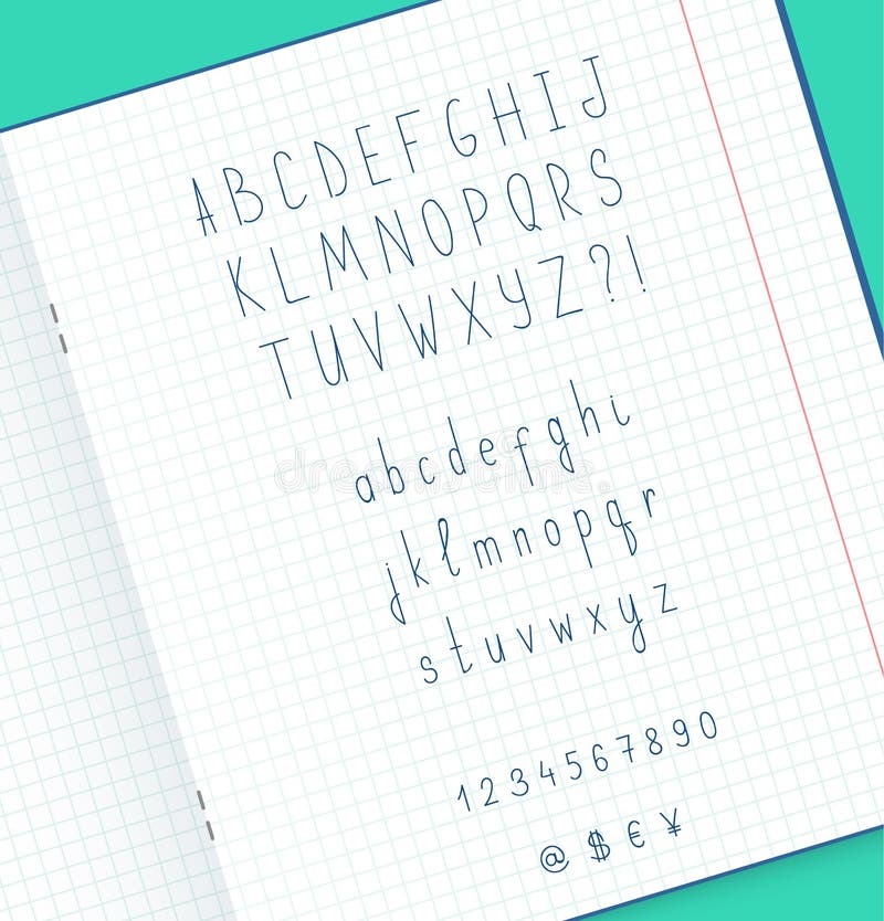 Template Notebook with Font Handmade. Mock Up Stock Vector ...