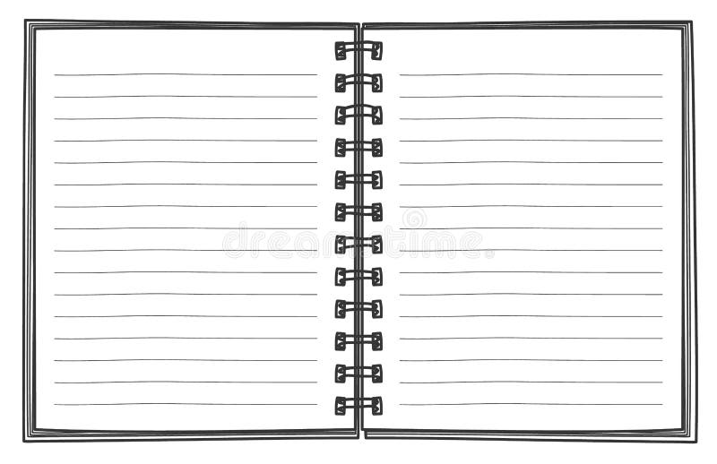 Template Notebook Hand Drawn Diary. Business Notepad Stock Vector ...