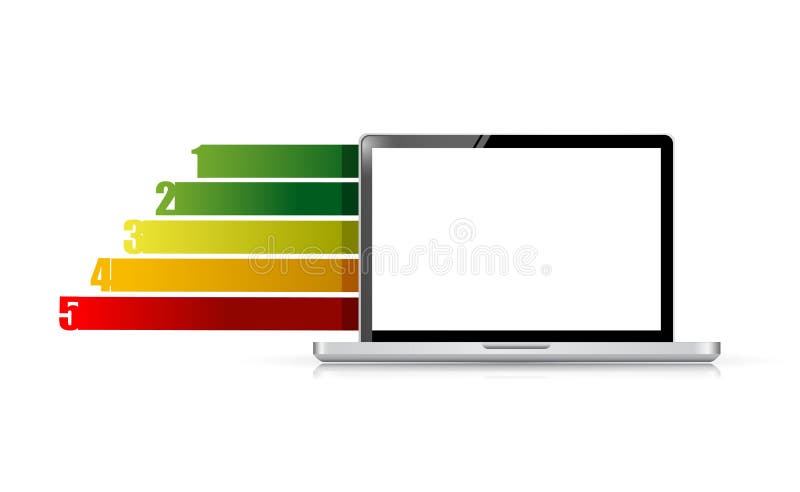 Template Numbered Banners with Laptop Stock Illustration - Illustration ...