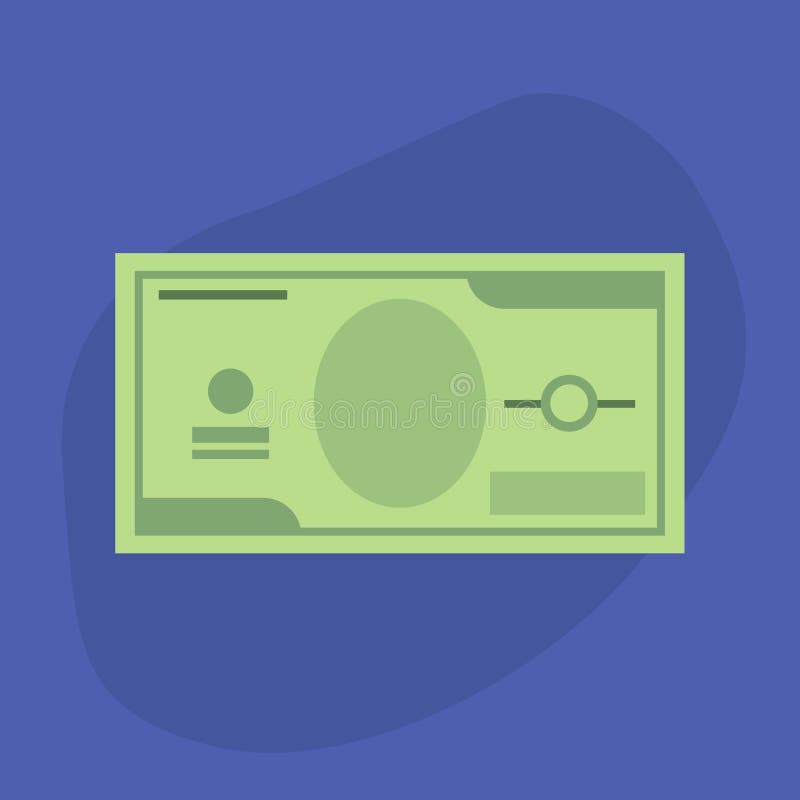 A Template of a Paper Banknote, Isolated Mock Up of Money, Flat Vector ...