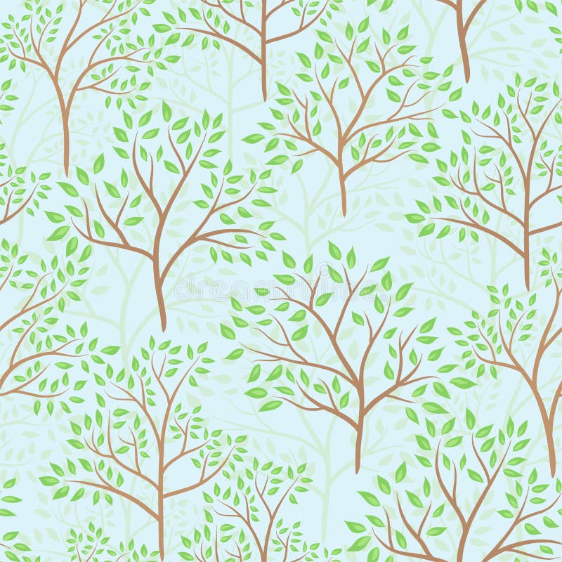 Seamless pattern of trees stock vector. Illustration of repeat - 187736644