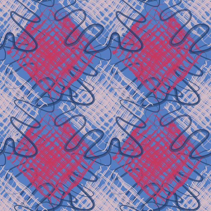 Structured Pattern in Red, Blue and Grey. Stock Vector - Illustration ...