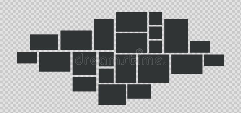 Template for Photo Collage. Composition with Frames for Pictures ...