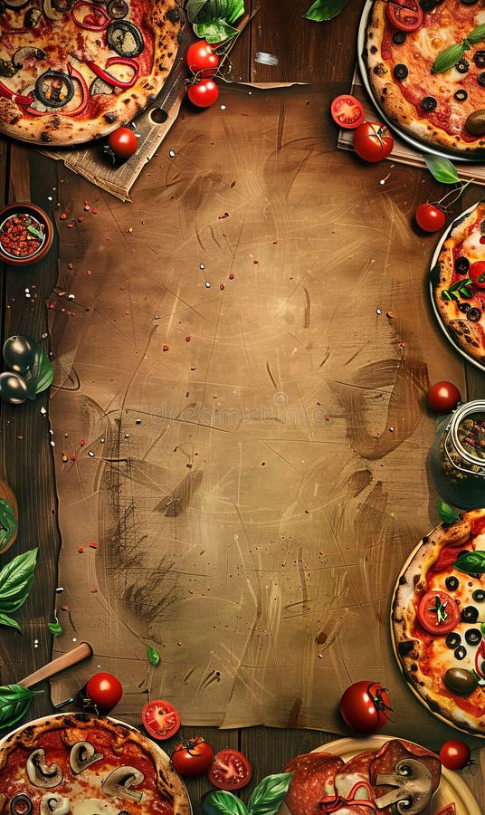 Template for Pizza Restaurant Menu Design Stock Illustration ...