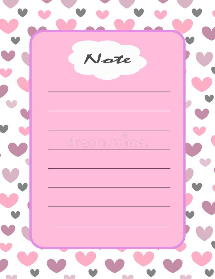 Template for Planning, Notes. Stock Illustration - Illustration of ...