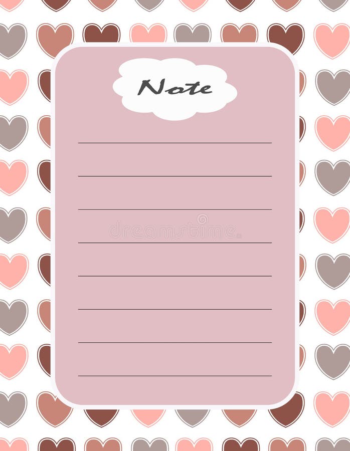 Template for Planning, Notes with a Pattern of Green Leaves. Stock ...