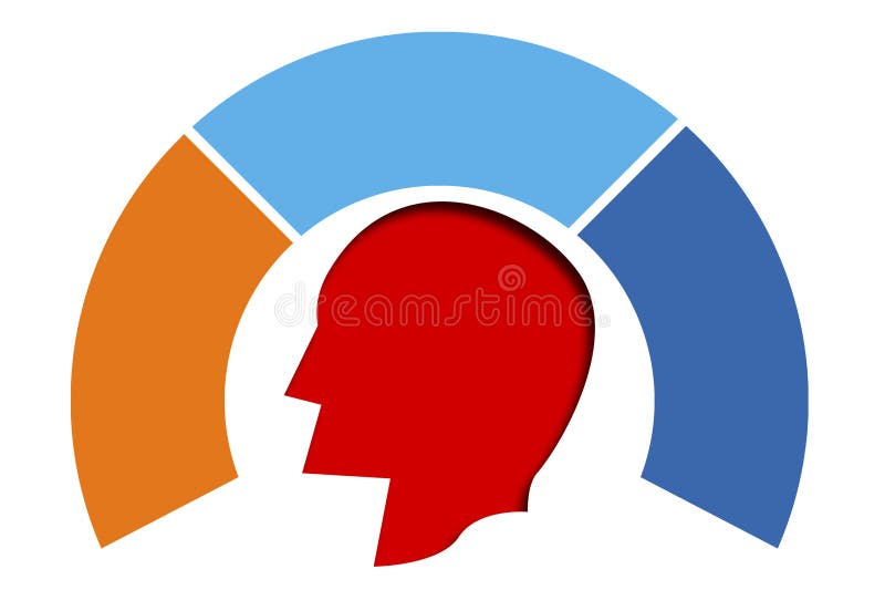 Template 3 Positions for Text Area with Human Head Stock Illustration ...