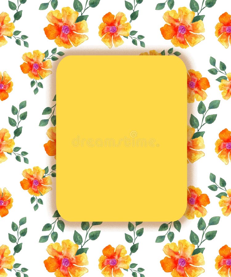 Postcards with Floral Decoration for Greetings and Invitations on a ...