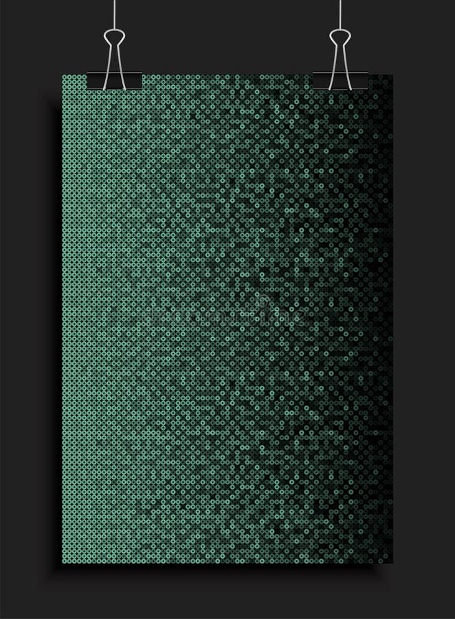 Template Poster Made Green Sequins or Glitters Stock Image - Image of ...