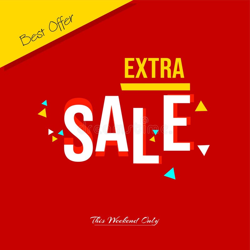 Template for Promotion with Extra Sale Concept Stock Vector ...