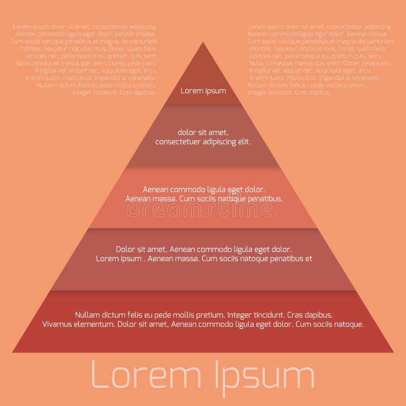 Template Pyramid Needs a Place for Text Stock Vector - Illustration of ...