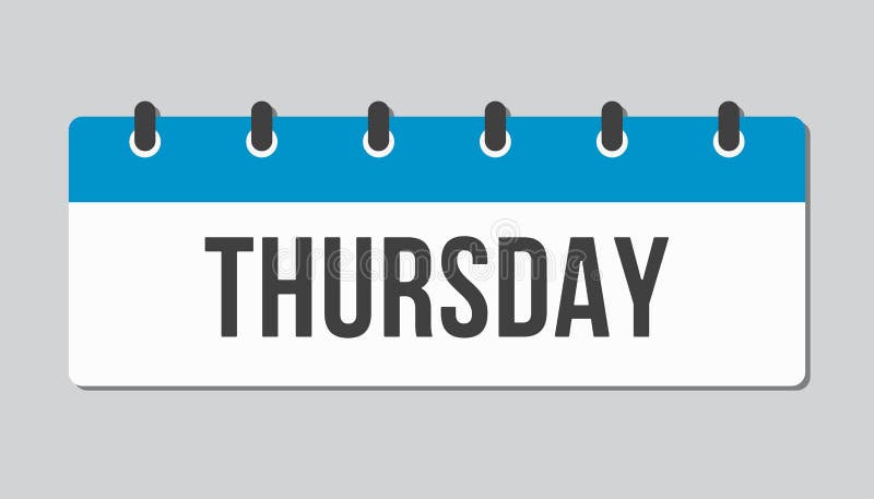 Template Icon Page Calendar, Day of Week Thursday Stock Vector ...