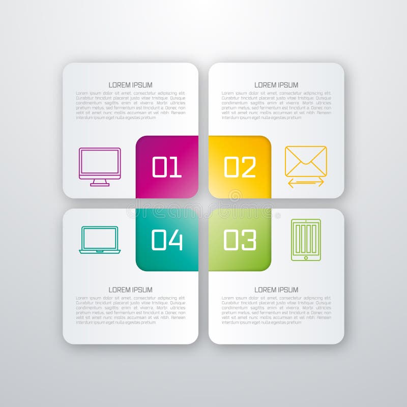 Template Rectangles Design on the Grey Background Stock Vector ...