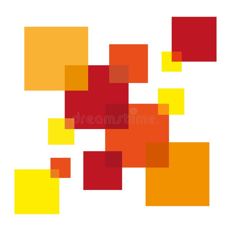 Template with Red Orange Squares. Creative Concept Design. Vector ...