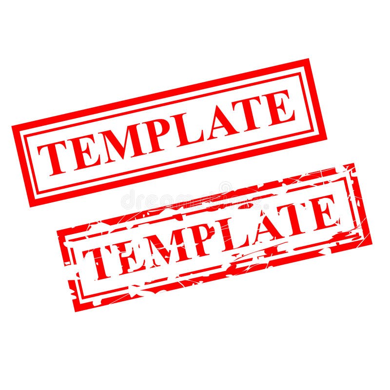Template, Red Scratch Rubber Stamp Stock Vector - Illustration of ...