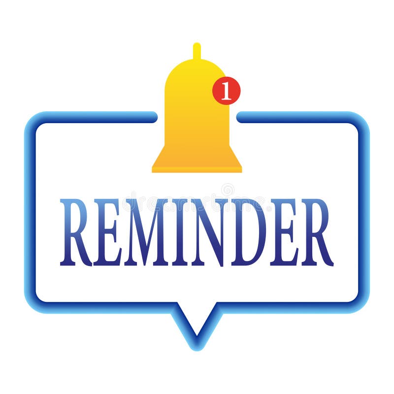 Template with Reminder. Calendar Deadline. Alert Message. Vector ...