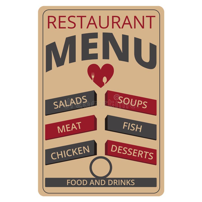 Template of a Restaurant Menu with Editable Space Stock Vector ...