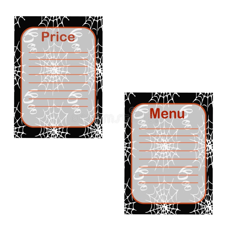 Template Restaurant Menu with Pattern Happy Pumpkin Stock Illustration ...