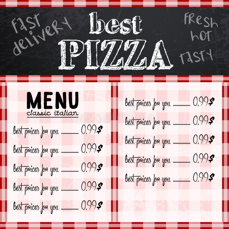 Template for Restaurant Menu Stock Vector - Illustration of note, style ...