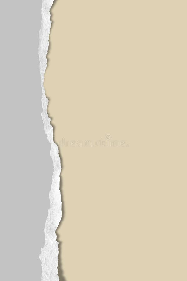 Template Ripped Paper Background. Torn Vertical Banner Stock ...