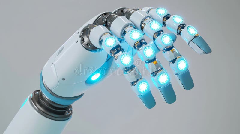 In this Template, a Robotic Arm is Surrounded by Ample Space for Text ...