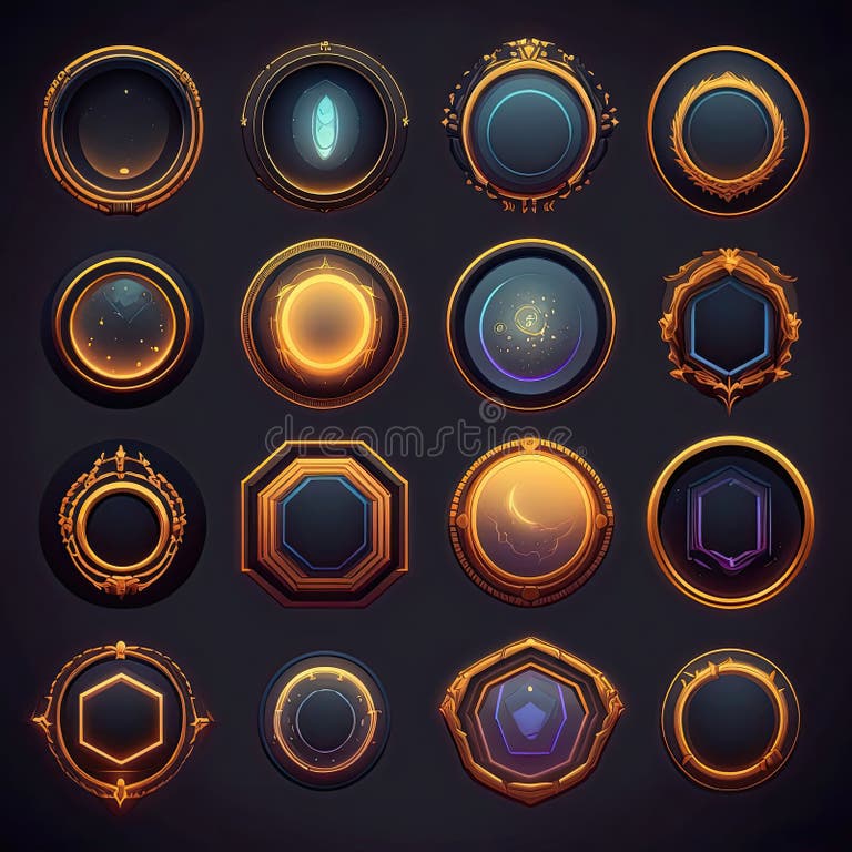 Template Round Frame Game Ai Generated Stock Illustration ...