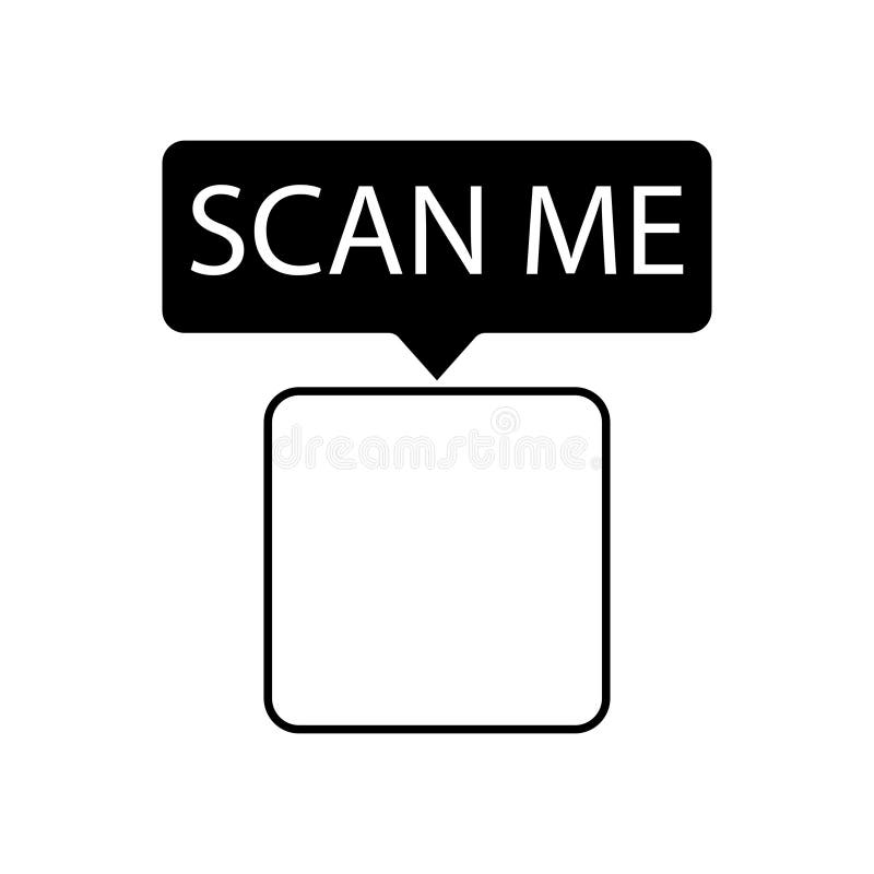 Template for Scan Me, Vector of Information Symbol Stock Vector ...
