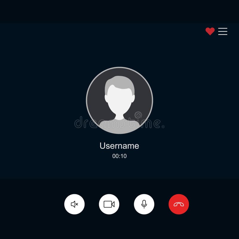 Template Screen Video Chat User Interface. Vector Illustration. Stock ...