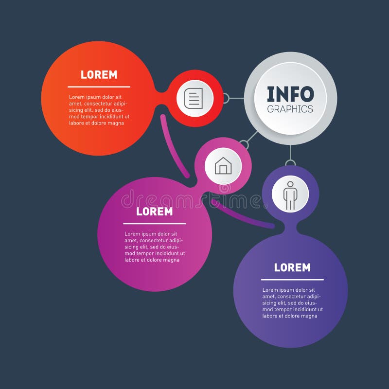 Template of Service Tree, Info Chart. Info Graphic of Technology or ...