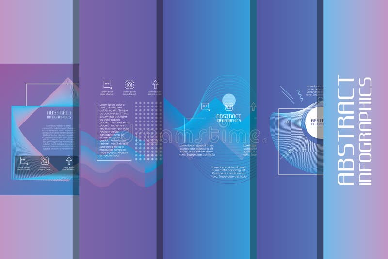 Template Set Infographic with Figures Geometrics Stock Vector ...