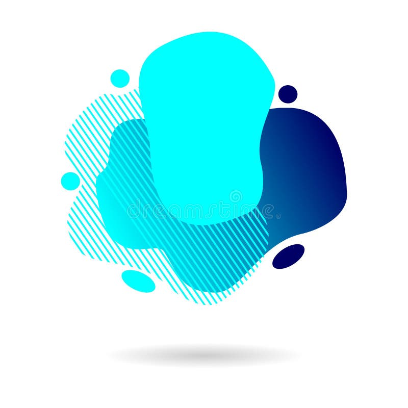 Vector Abstract Modern Graphic Elements of Blue Color Form and Line ...